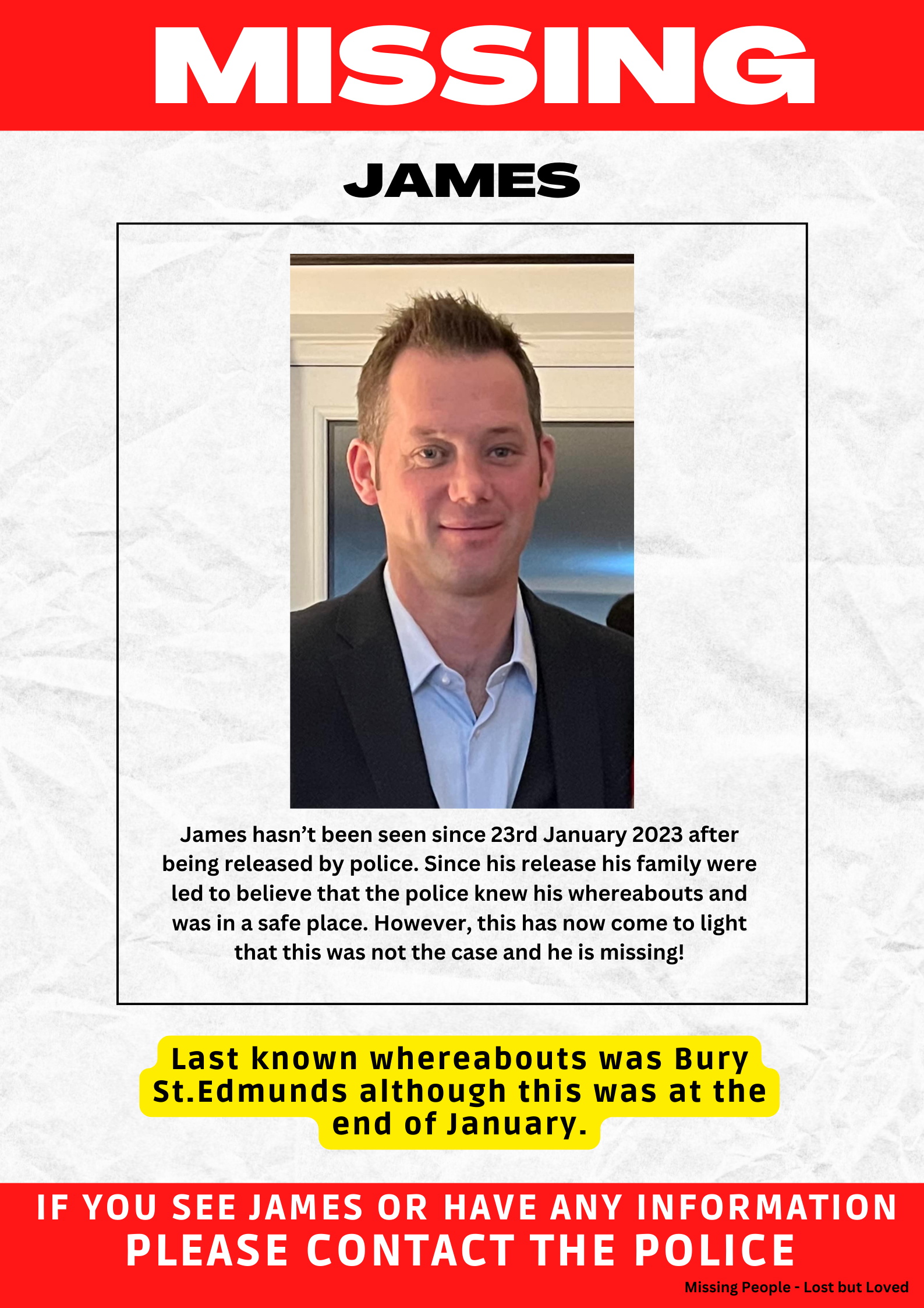 James – Last known whereabouts was Bury St.Edmunds although this was at ...